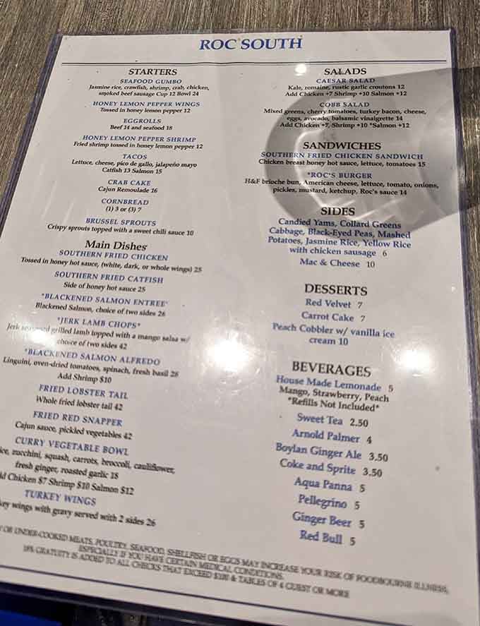 When the menu lists fried lobster tail alongside catfish, you know someone's having fun in the kitchen.