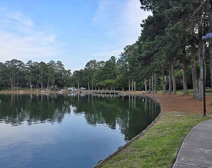 City Lake Park's peaceful waters offer the kind of fishing spot where even catching nothing feels like winning.