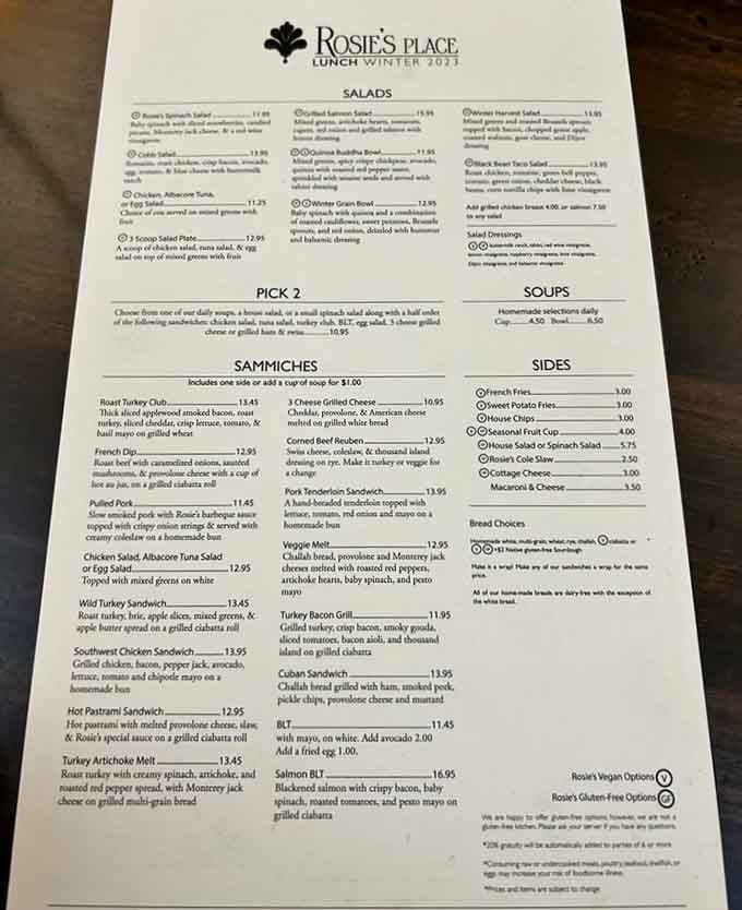 This menu reads like a greatest hits album, and spoiler alert: there are no skip-worthy tracks here.