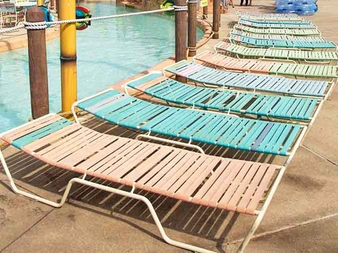 Prime real estate for watching the chaos unfold while pretending you're too sophisticated for another slide run.