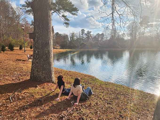 City Lake Park offers waterfront serenity that costs absolutely nothing, proving the best things in life really are free.