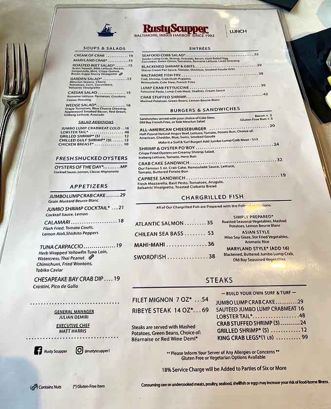 This menu reads like a love letter to the Chesapeake, with crab taking center stage as it should.