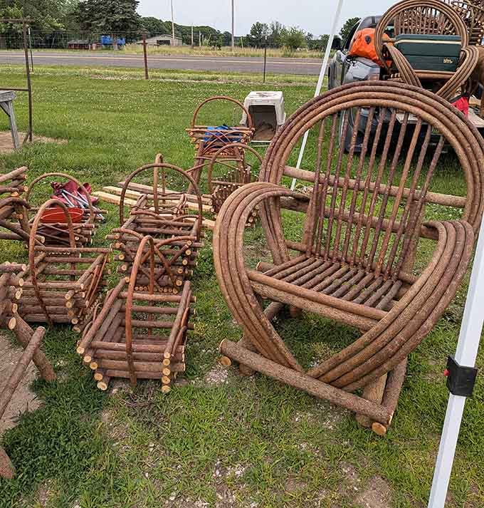 Rustic bentwood furniture that would make any farmhouse decorator's heart skip a beat and their credit card tremble slightly.