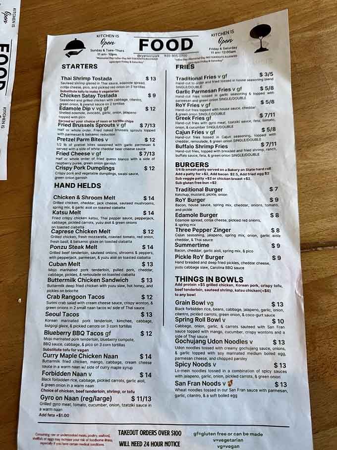 This isn't your average bar menu; it's a passport to global flavors without leaving Wisconsin.