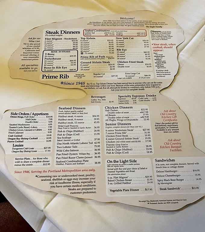 This menu has been tempting diners and daring challengers since the mid-century, a true Portland institution.