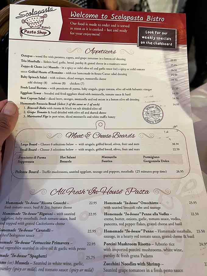 When a menu proudly declares "All Fresh In-House Pasta," you know someone's waking up early to make magic happen.