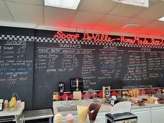 Chalkboard menus mean decisions were made by actual humans, not corporate algorithms in distant boardrooms.