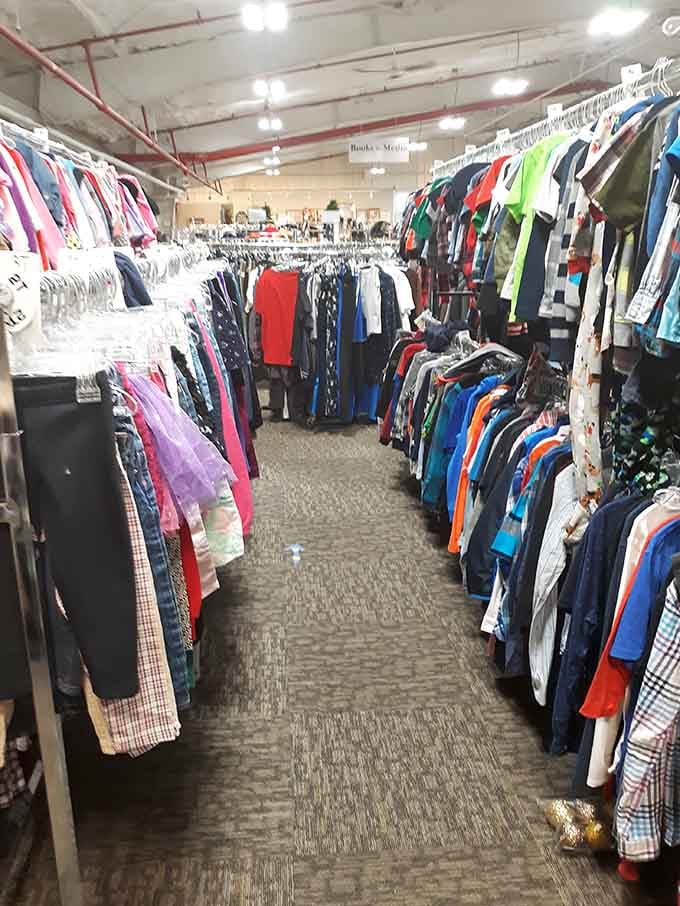 Racks stretching into infinity mean your perfect outfit is definitely here, somewhere between the plaids and florals.
