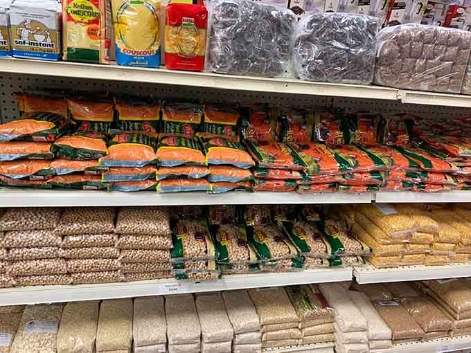 Those bags of lentils and grains represent centuries of culinary tradition, all neatly stacked and ready for your kitchen.