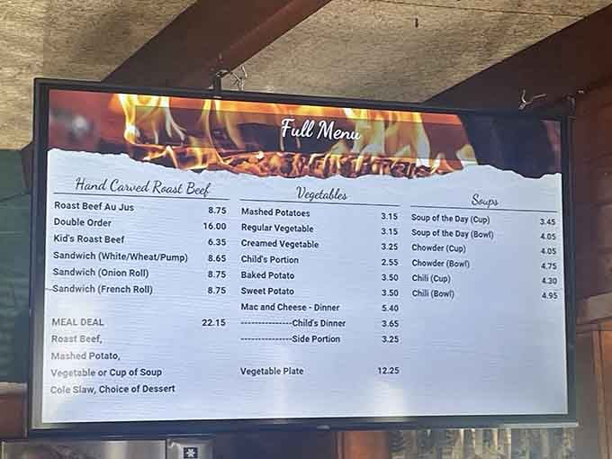 Hand-carved roast beef takes center stage on a menu that proves simple done right beats complicated done wrong every time.