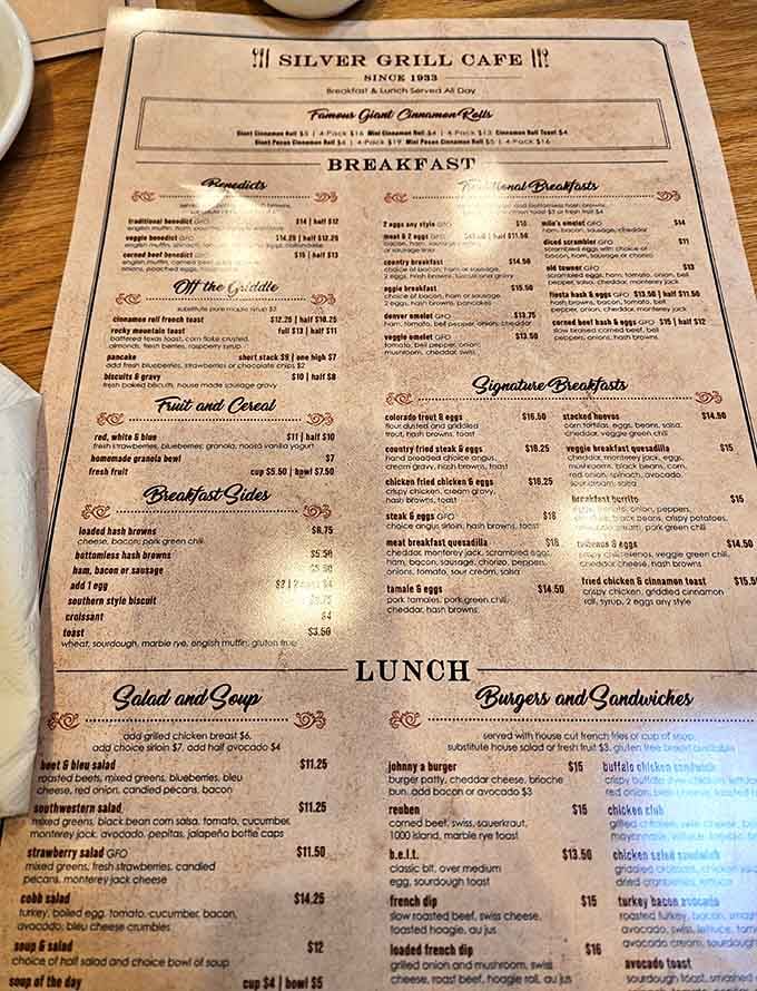 When a menu proudly displays "Since 1933" at the top, you know someone's been doing something very right.