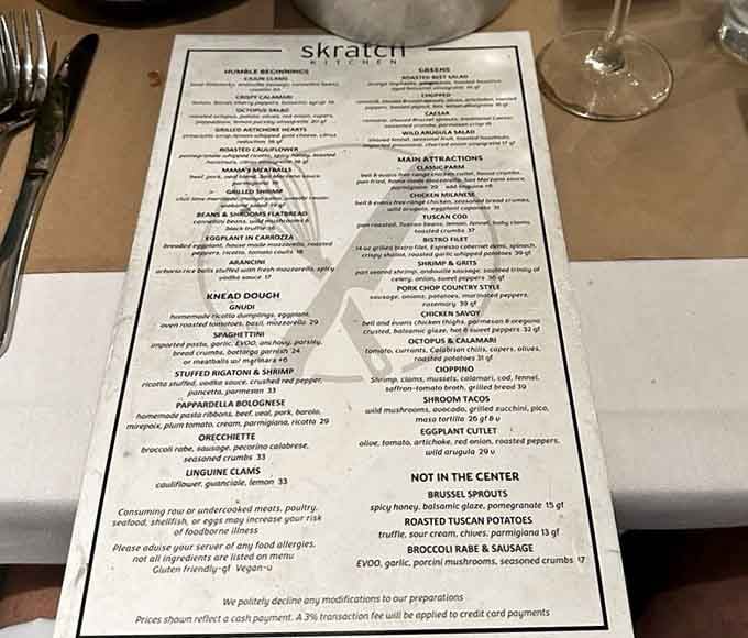 This menu reads like a greatest hits album of Italian cuisine, and trust me, there are no B-sides here.