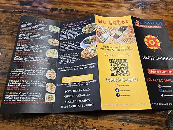 When the menu folds out like a treasure map, you know you're in for some serious culinary exploration ahead.