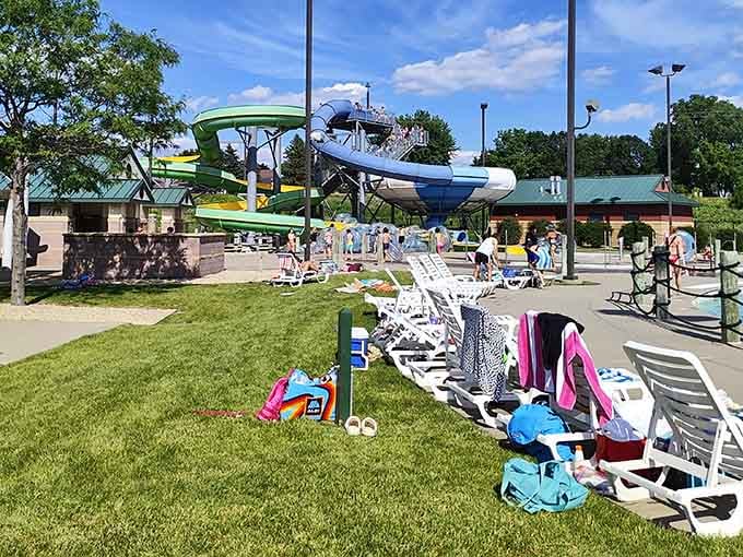 That perfectly manicured lawn becomes your personal beach blanket, minus the sand in uncomfortable places you'd rather avoid.