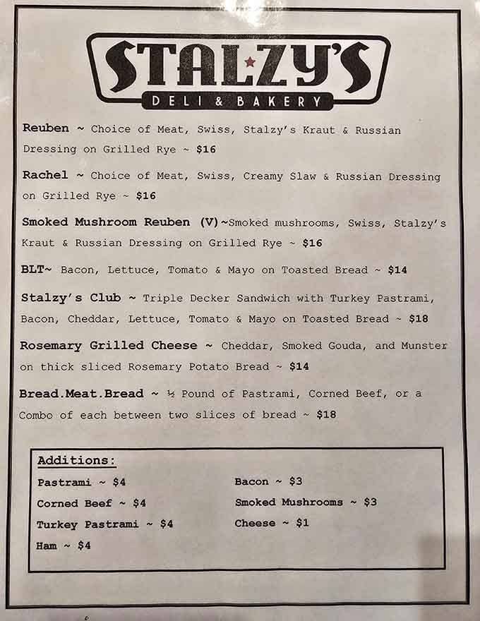 This menu reads like a love letter to anyone who's ever craved a truly exceptional sandwich experience.