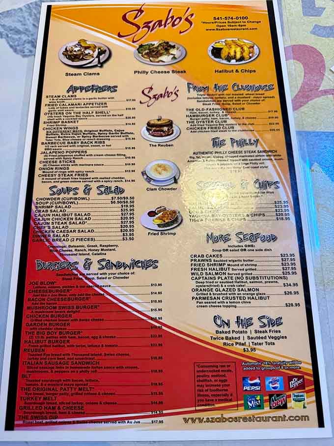 When a menu offers everything from steam clams to Philly cheese steak, you know you're in good hands.