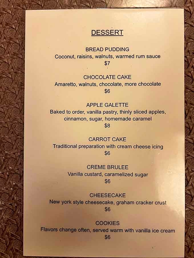 The dessert menu reads like a greatest hits album, and every track is a winner.