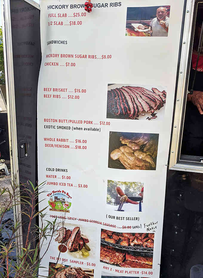 A menu that reads like a carnivore's love letter, featuring everything from hickory ribs to exotic game.