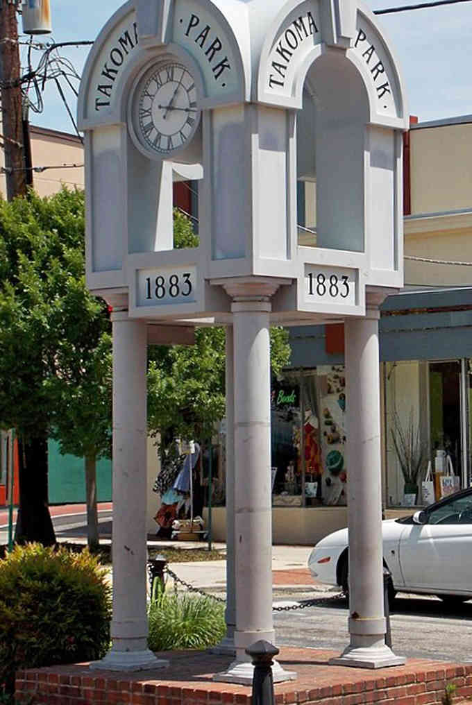 The iconic 1883 clock tower stands as a proud reminder that this town has character older than your favorite jeans.
