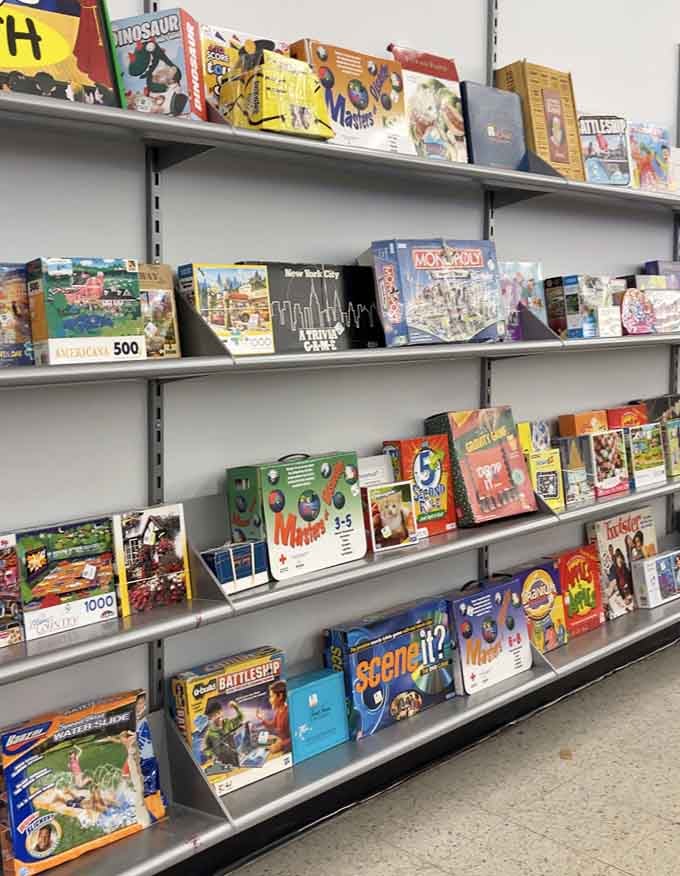 Monopoly, puzzles, and classic games line up like your childhood basement, minus the musty smell and arguments.