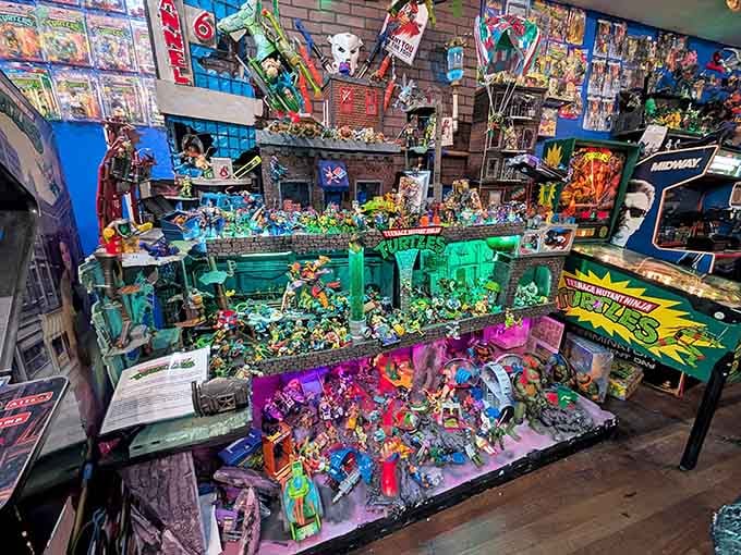 The Teenage Mutant Ninja Turtles assembled in formation, ready to remind you why pizza was always dinner's best option.