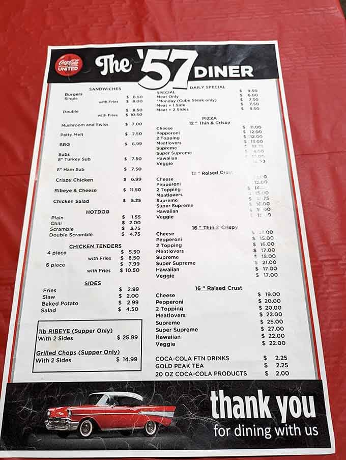 This menu is basically a greatest hits album of American diner classics, and every track is a chart-topper.