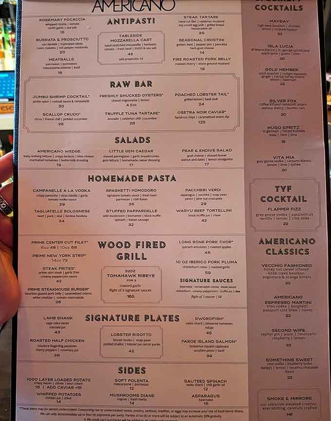 When the menu reads like a greatest hits album of Italian-American steakhouse classics, you know you're in good hands.