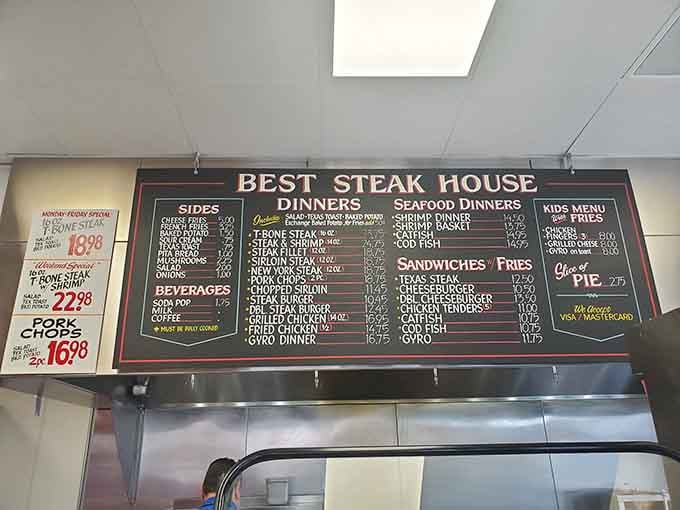 This straightforward menu proves you don't need a novel's worth of options when you've mastered the fundamentals perfectly.