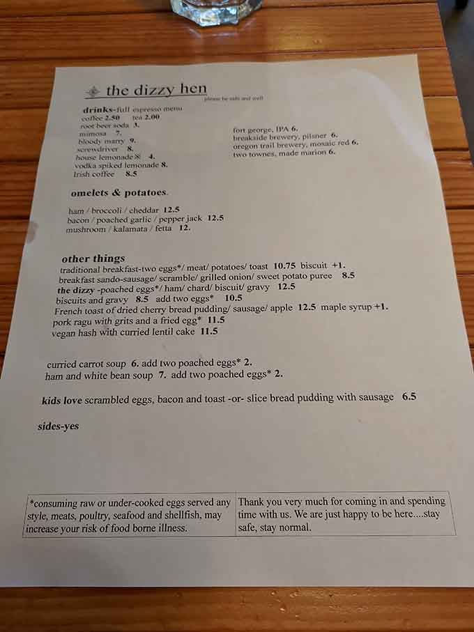 A menu that reads like poetry for people who take their morning meal seriously, and rightfully so.