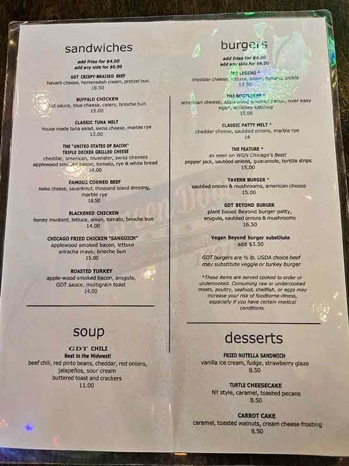 The menu reads like a greatest hits album of American comfort food, and trust me, there are no B-sides here.