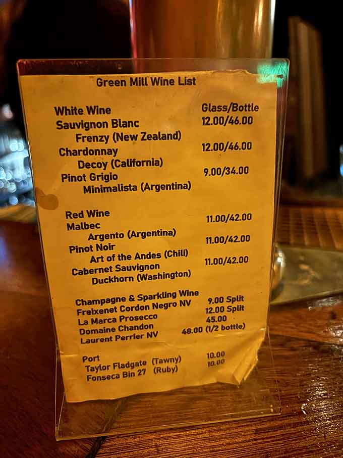 Wine selections that span continents, because even speakeasies evolved beyond bathtub gin eventually.
