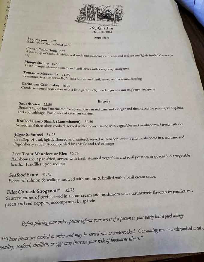 This menu reads like a love letter to Austrian cuisine, featuring dishes your taste buds didn't know they were missing.