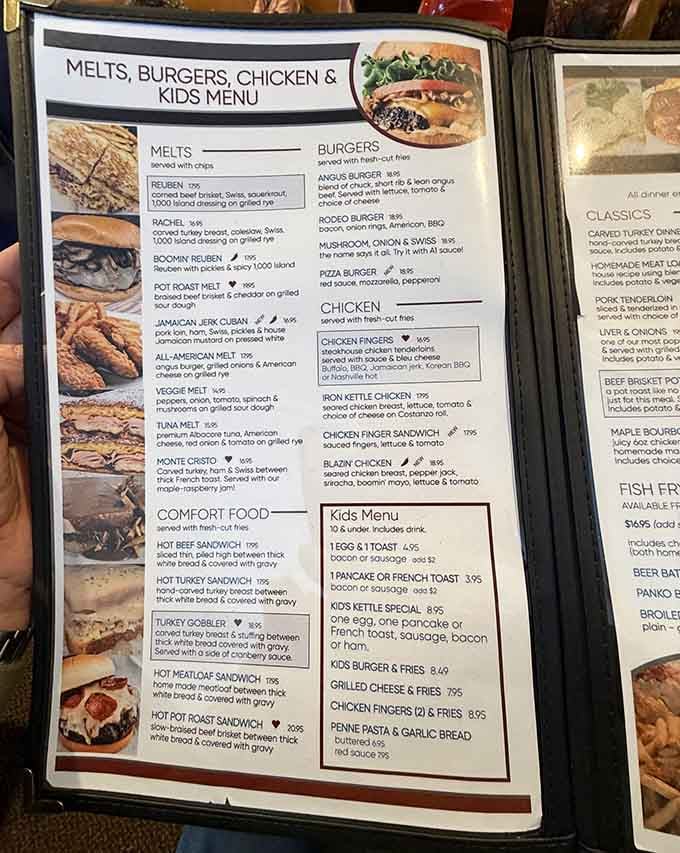 When the menu requires this much reading, you know you're in for serious eating, not fast food.