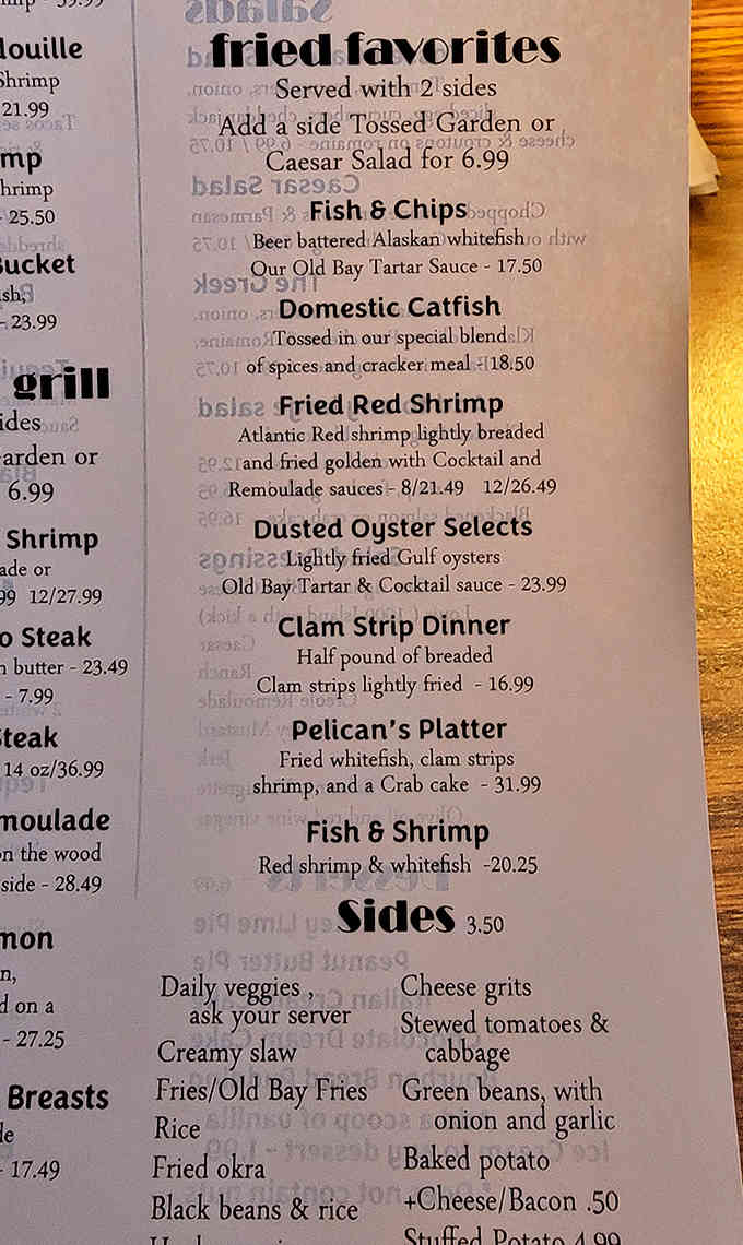 The menu reads like a love letter to the sea, with Old Bay making cameo appearances everywhere.