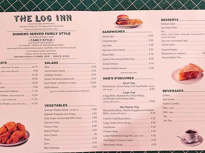 Family-style dinners mean the food keeps coming until you surrender—this menu is your roadmap to delicious defeat.