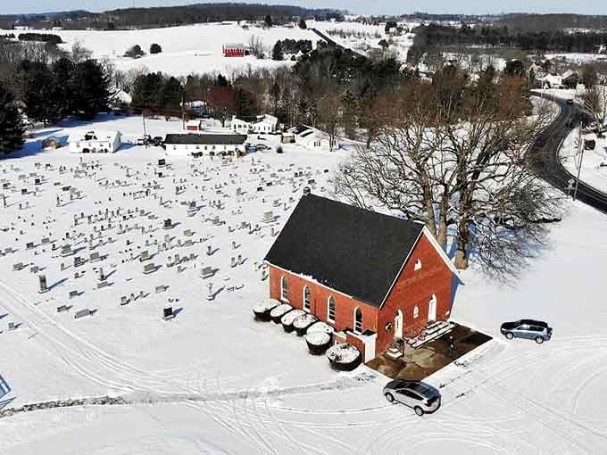 Even blanketed in snow, this converted church stands ready to warm your soul with its legendary fried chicken.