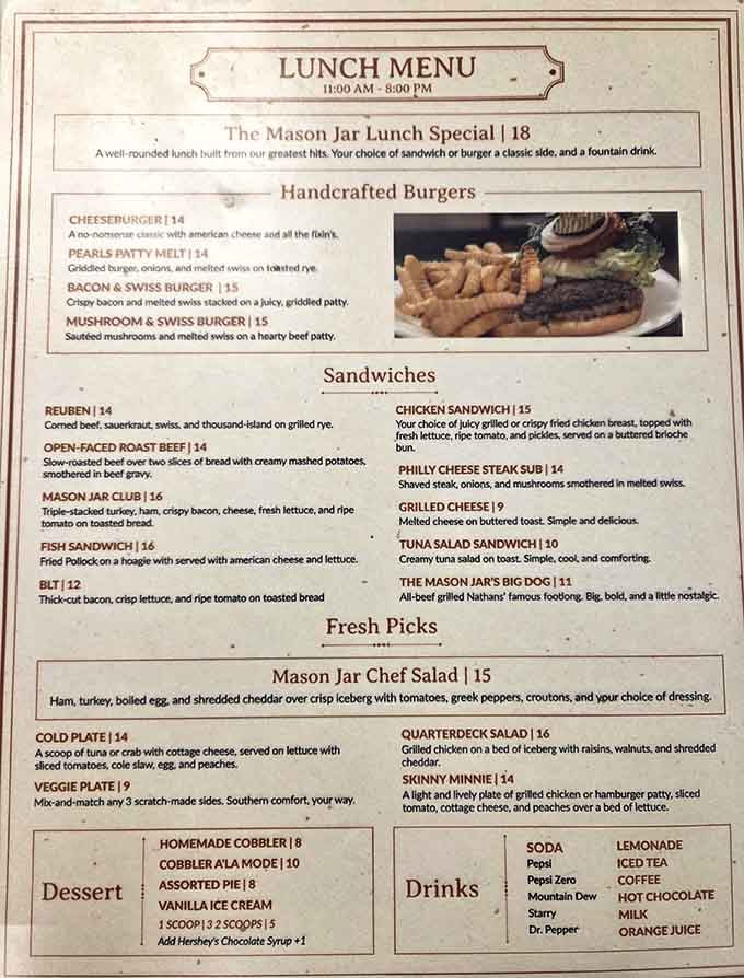When a menu lists "handcrafted burgers" and "homemade cobbler," you know someone's actually cooking back there, not just reheating.