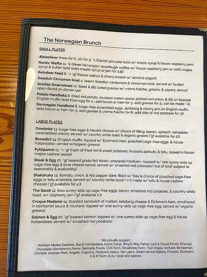 A menu that reads like a love letter to Scandinavia, proving that the best culinary adventures don't require international flights.