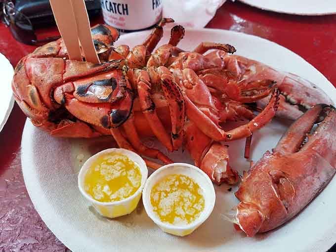 Cracking into this beauty requires commitment, butter-proof clothing, and absolutely zero concern for maintaining your dignity while eating.