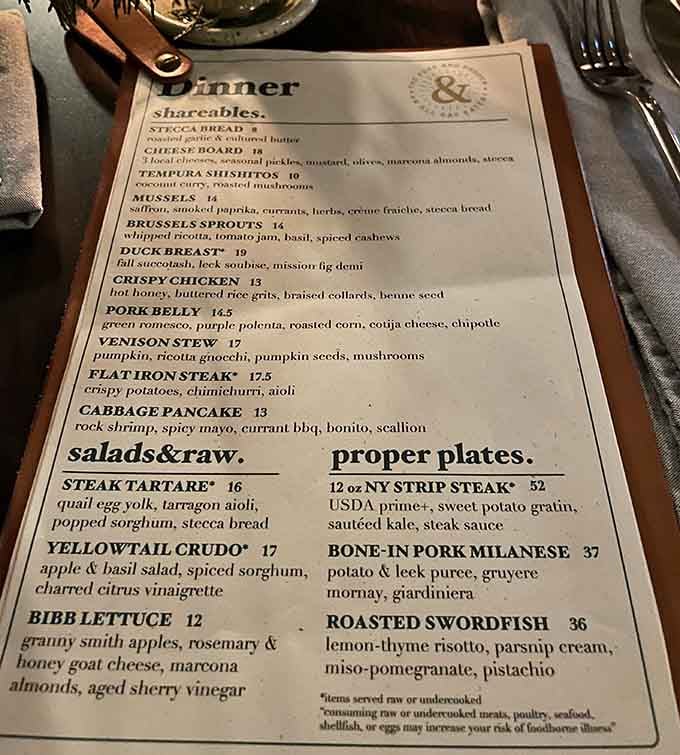 This menu reads like a love letter to creative cooking, with dishes that intrigue without intimidating.