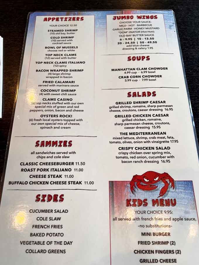 The menu reads like a greatest hits album of the Atlantic Ocean's finest offerings.