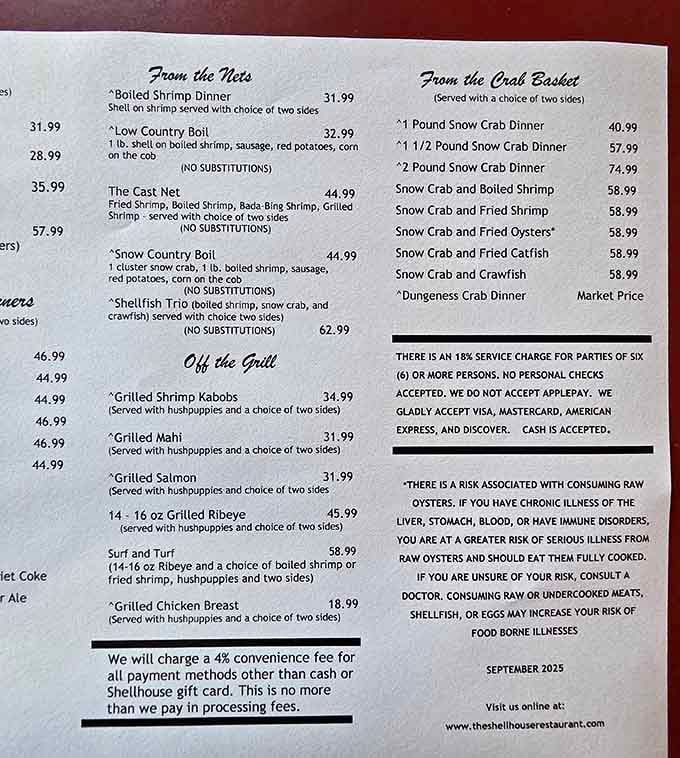 The menu reads like a greatest hits album of coastal Georgia cuisine, minus the tourist markup.