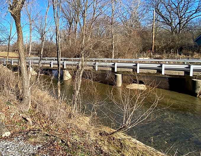 This charming bridge offers peaceful views of the Whitewater River flowing through the gorge below.