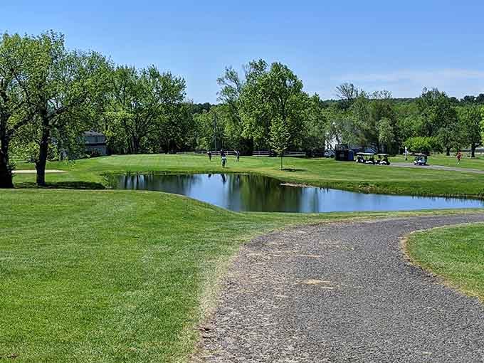 The Raceway Golf Club offers peaceful greens where your biggest worry is reading the break, not reading your email.