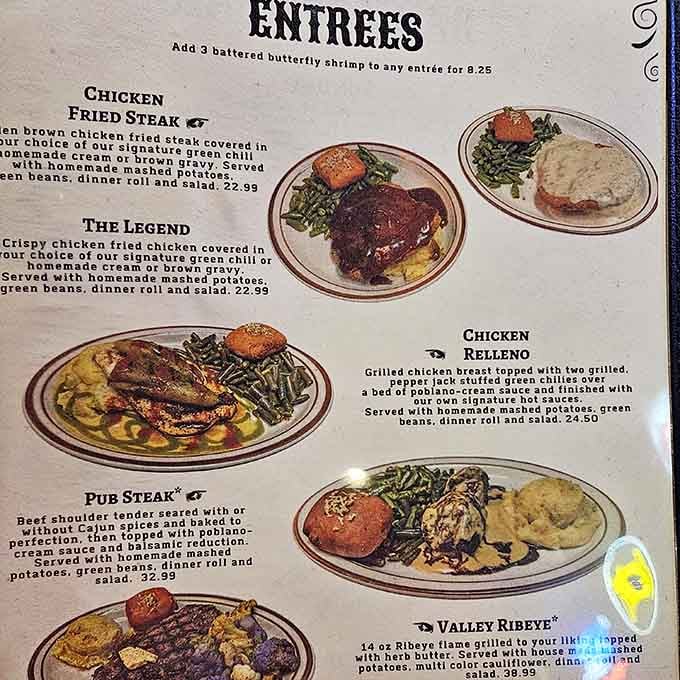 When a menu offers poblano cream sauce and balsamic reduction, you know someone's been paying attention.