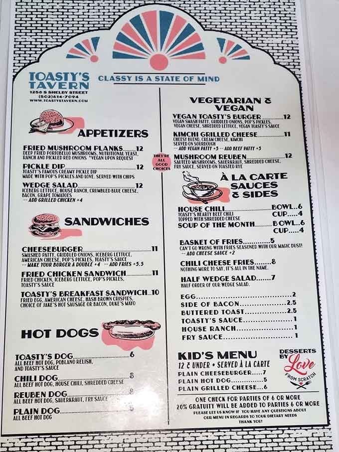 "Classy is a State of Mind" printed right on the menu, proving you don't need fancy fonts to serve fantastic food.