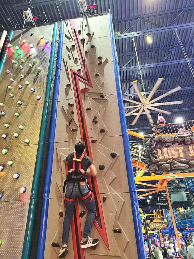 Scaling new heights while a Ferris wheel spins nearby &ndash; because why choose one thrill when you can have them all?