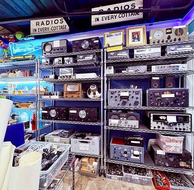 These vintage radios aren't just collecting dust, they're broadcasting nostalgia from an era when families gathered around to listen together.