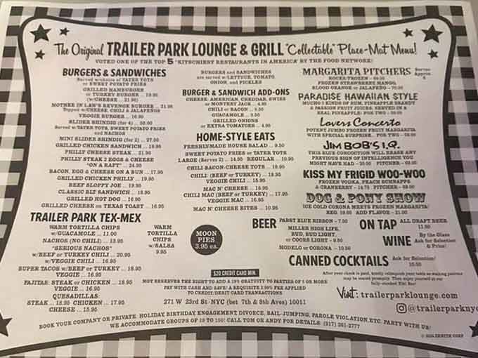 The menu reads like a love letter to American comfort food, no apologies necessary or expected.