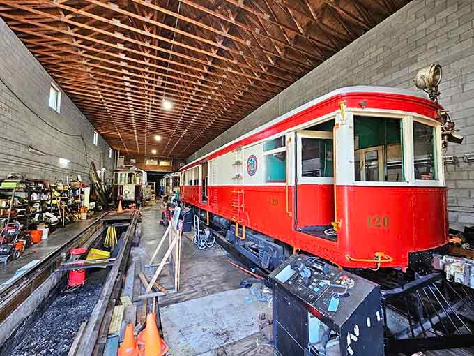 That stunning red trolley isn't just for show; it's ready to take you on an unforgettable ride.